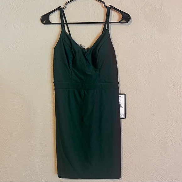 City Studio | Dresses | City Studio Womens Green Satin Mini Lace ...